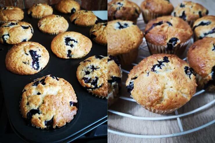 Briose cu afine, retata rapida - Bucataresele Vesele