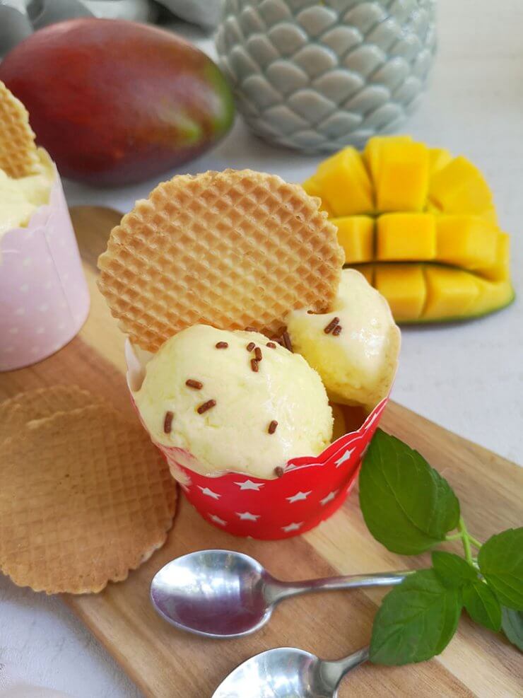 Inghetata de mango cu iaurt - Bucataresele Vesele
