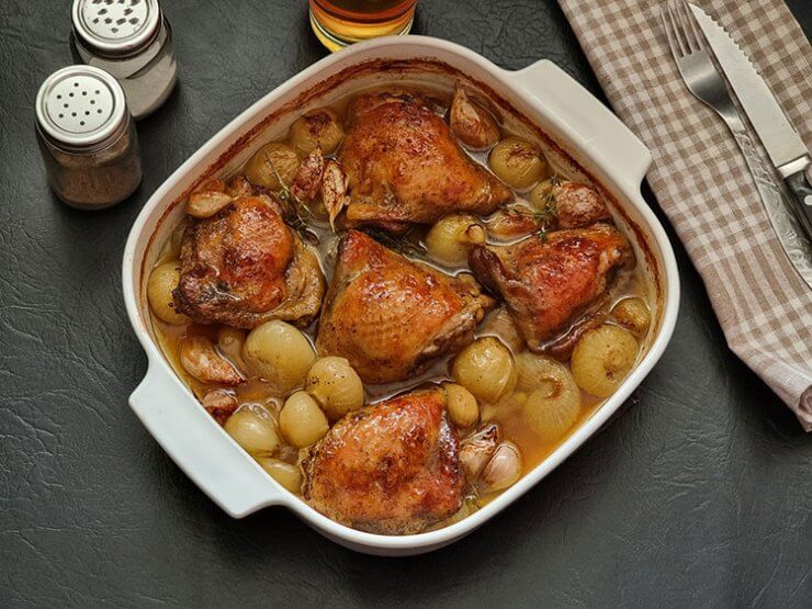 Pulpe de pui cu bere la cuptor - Bucataresele Vesele