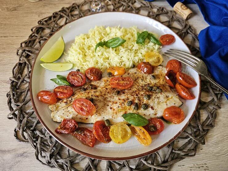 File de pastrav cu rosii si capere - Bucataresele Vesele